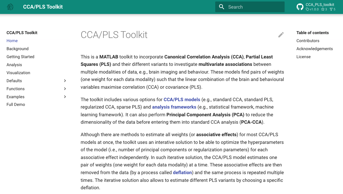 CCA/PLS Toolkit | Agoston Mihalik